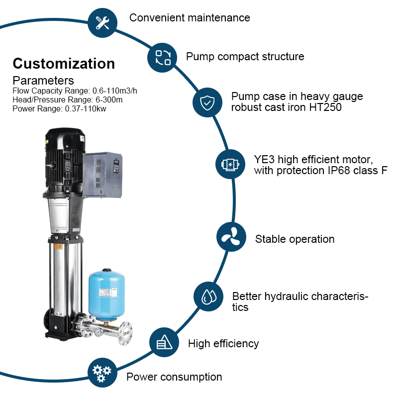 Wholesale CDL/CDLF Multistage Centrifugal Pump with switch and pressure ...