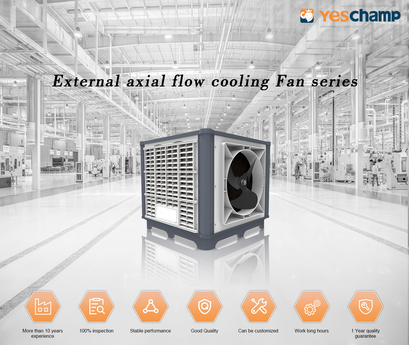 Wholesale External axial flow type evaporative air cooler environmental ...
