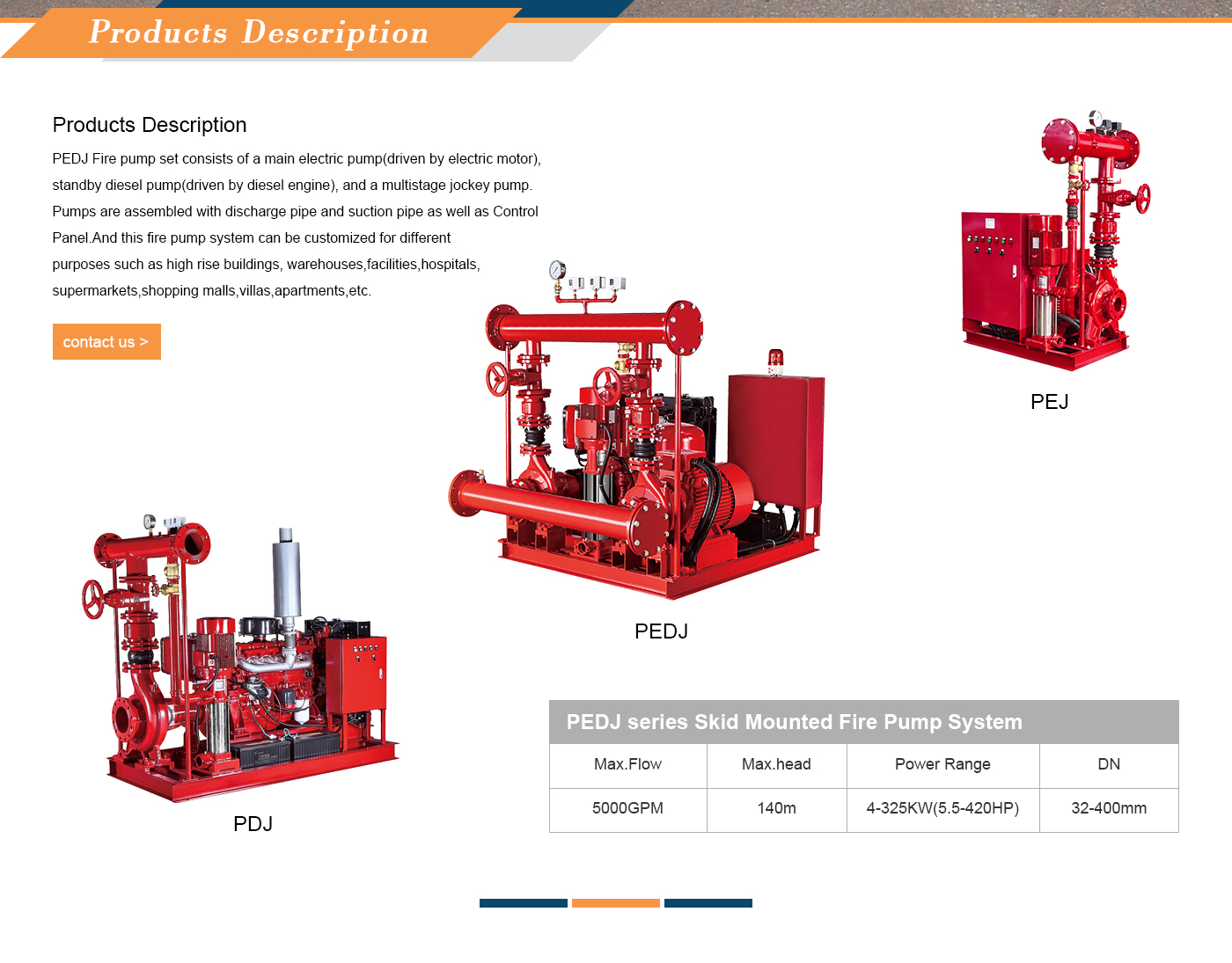 500gpm Fire Fighting Pump System with Electric Diesel Engine Jockey Pump